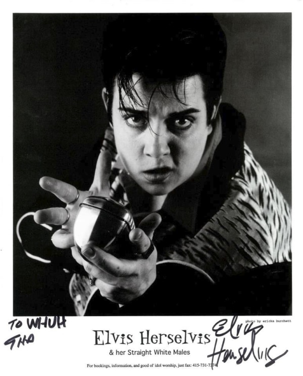 1988 – Present • Elvis Herselvis – Drag King History